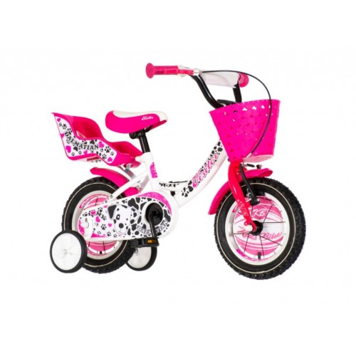 Bicikl Visitor Dalmatian 12" roze beli