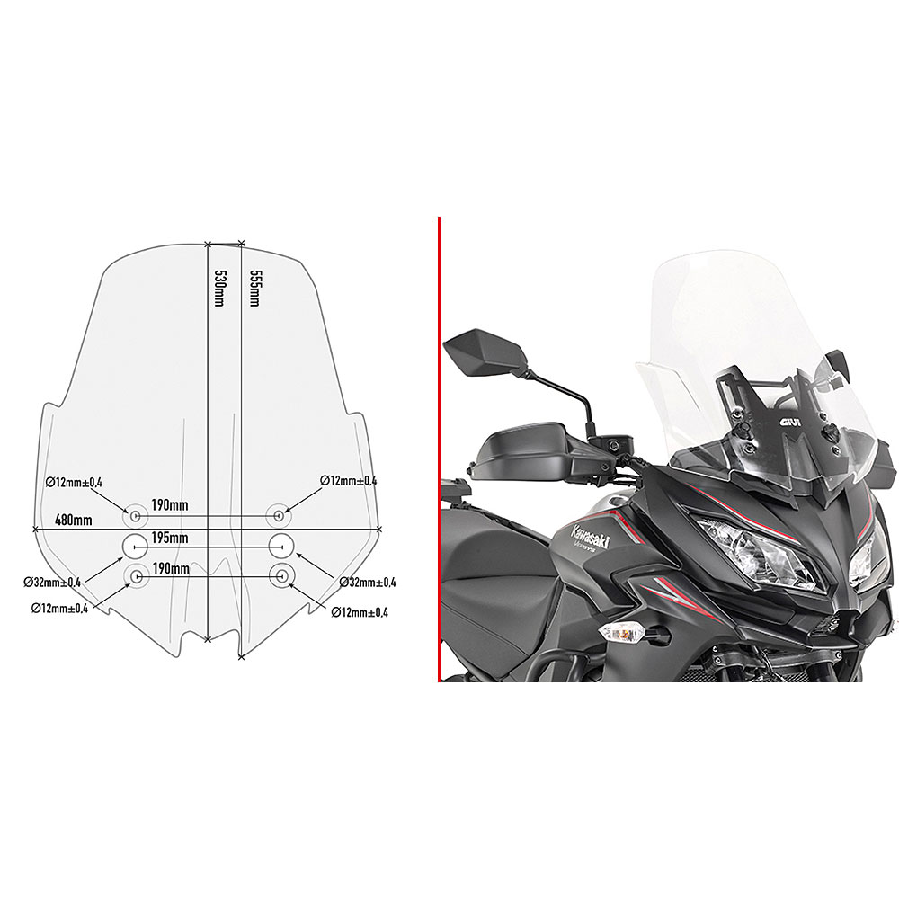 GIVI D4120ST Vizir providni Kawasaki Versys 1000 (17-18)