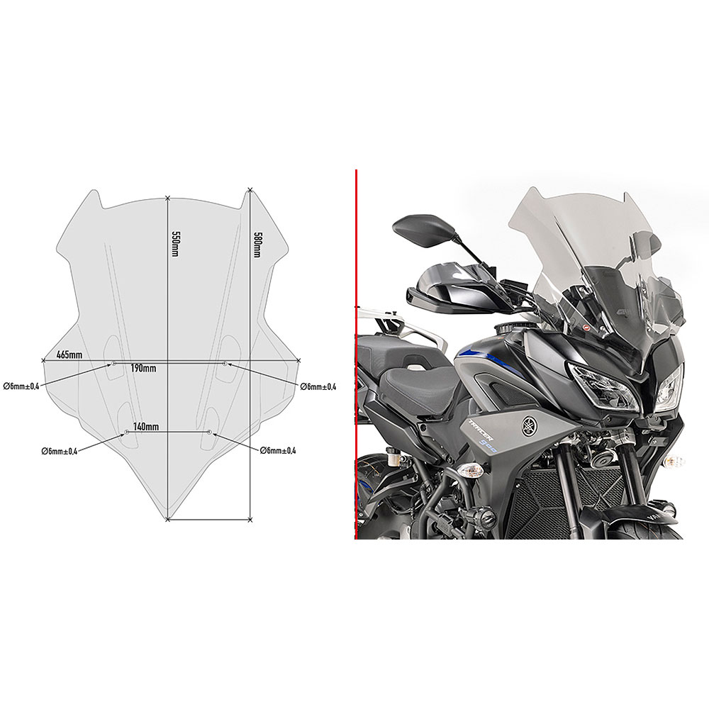 GIVI D2139S Vizir zatamnjeni Yamaha TRACER 900 / GT (18-20)