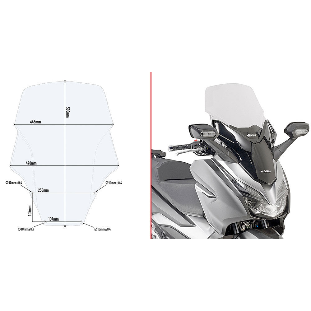 GIVI D1166ST Vizir providni Honda Forza 125-300 (19-20)