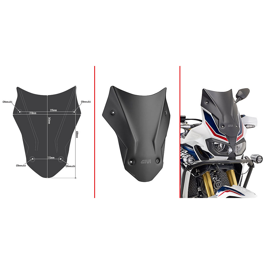 GIVI D1144BO Vizir crni Honda CRF 1000 L AFRICA TWIN (16-17)