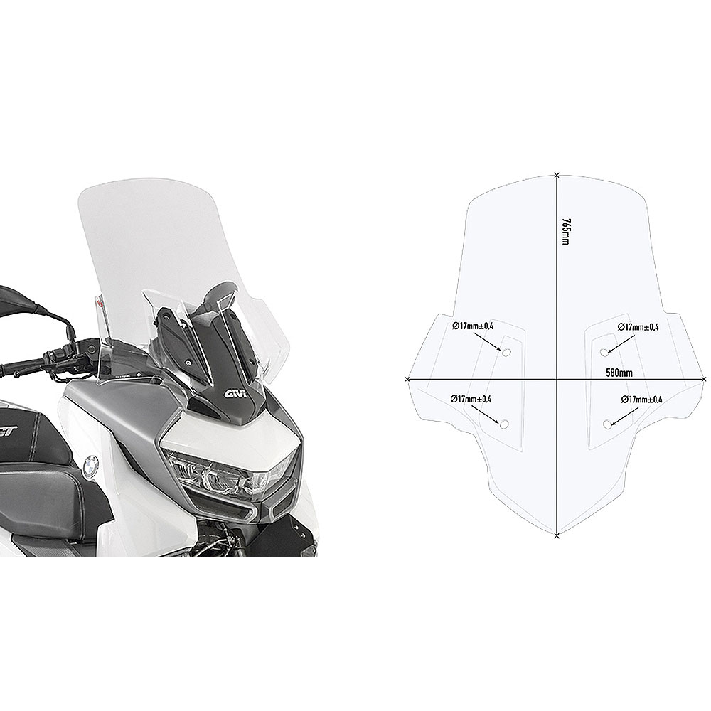 GIVI 5132DT Vizir providni BMW C 400 GT (19-24)