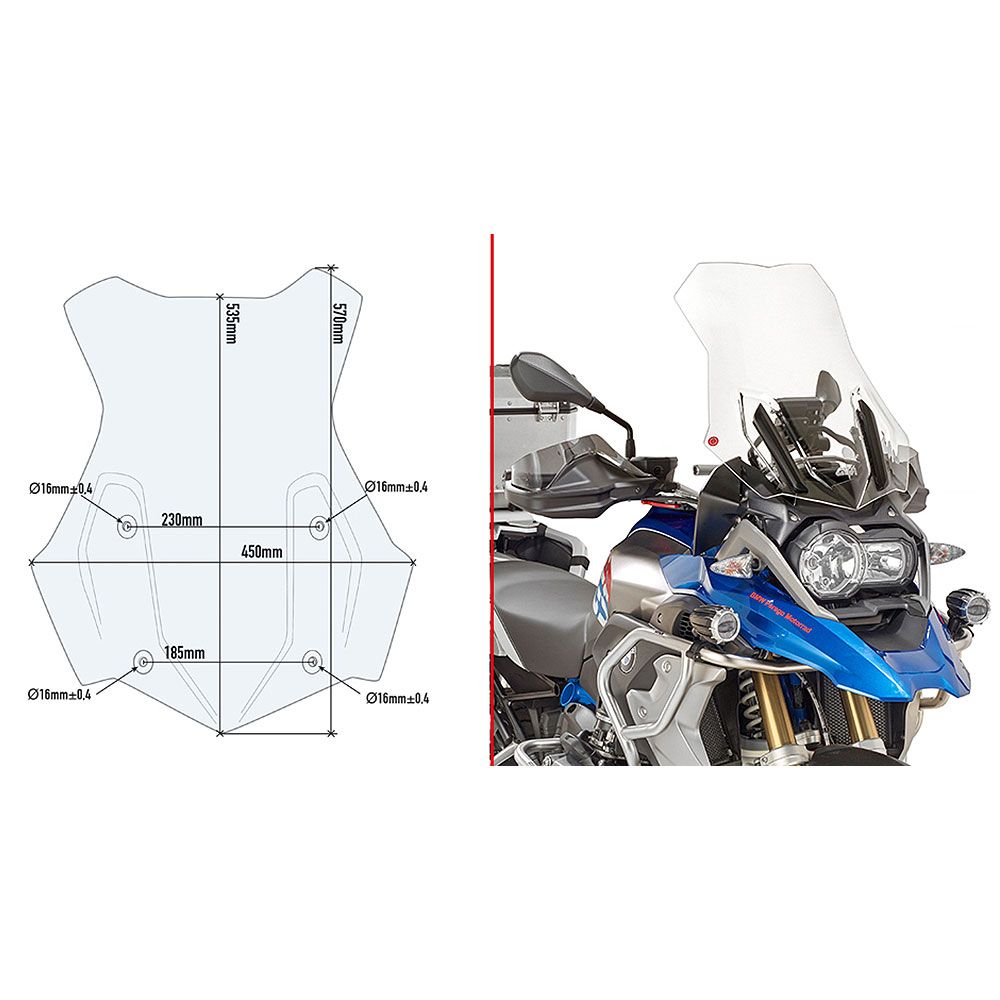 GIVI 5124DT Vizir providan BMW R 1250 GS (19-23)
