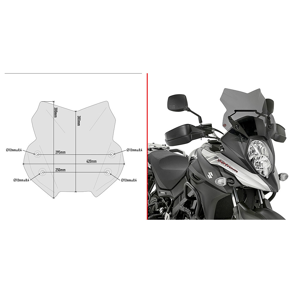 GIVI D3112B Vizir zatamnjeni Suzuki DL 650 V STROM (17-24)