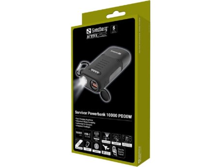 Sandberg Survivor Powerbank, 10000mAh 30W PD (421-11)