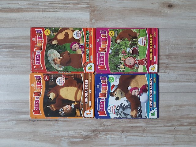 DVD Crtani film Maša i medved 1-4 komplet