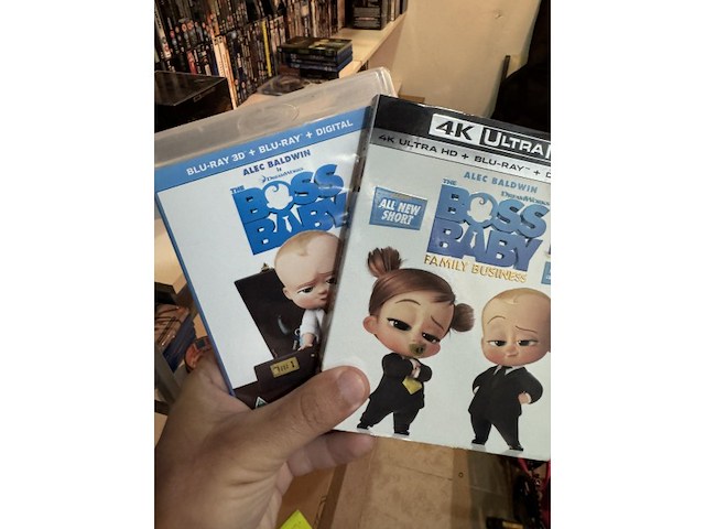 Boss Baby 1 (blu ray) and 2 (4k plus blu ray)