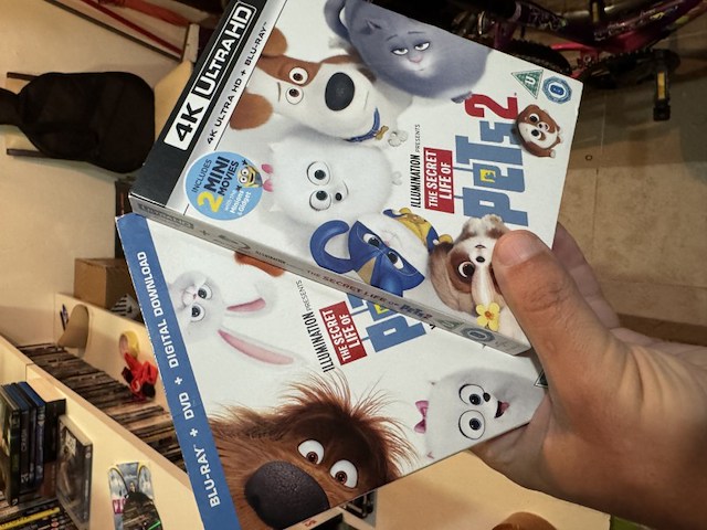 The Secret Life of Pets 1 (blu ray) and 2 (4k blu ray)