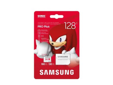 SAMSUNG MicroSDXC + SD adapter, 128GB, PRO Plus Sonic the Hedgehog (MB-MD128SA/LC1)