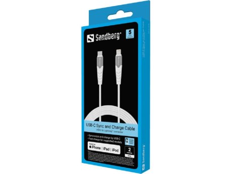 Sandberg USB-C na Lightning kabl, 2m (136-48)