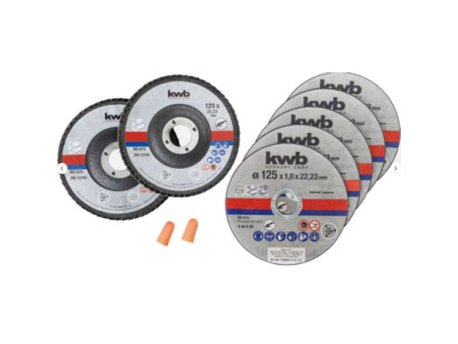 EINHELL By KWB metalni set 125mm reznih ploča 125 mm u kutiji + čepići za uši – 7 delova 49712052