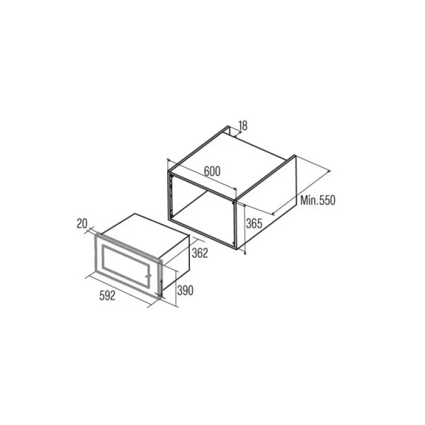 CATA MW BI2505DCG X Ugradna mikrotalasna rerna