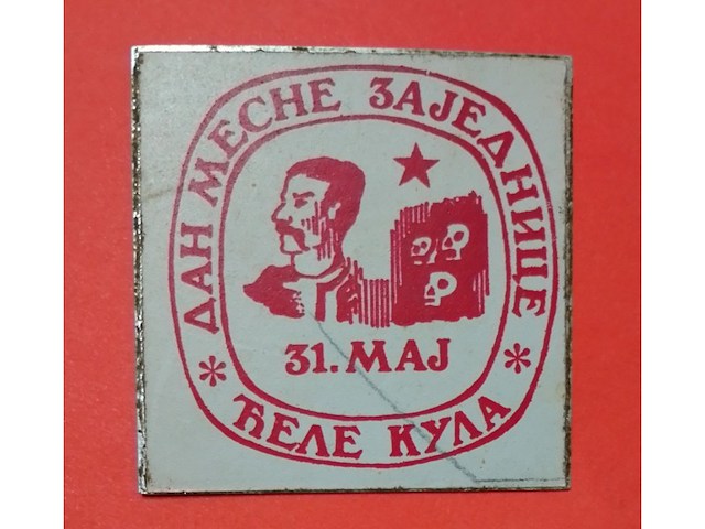 EX-YU BEDŽ-DAN MESNE ZAJEDNICE `ĆELE KULA` 31.MAJ