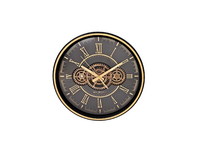 Zidni sat - Moving Gears and Metal Frame