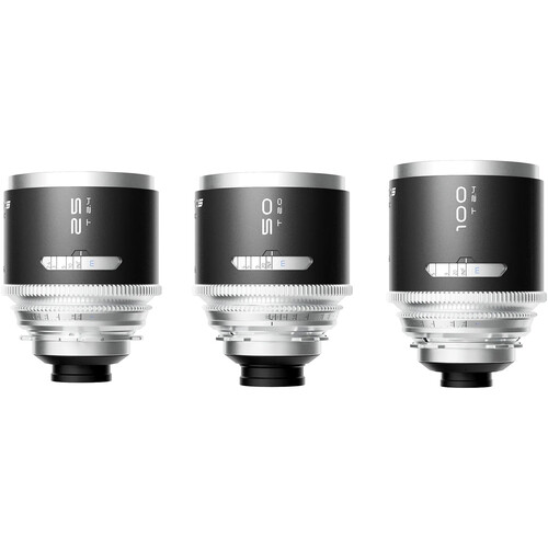 BLAZAR MANTIS 1.33x Anamorphic 25/50/100mm 3-Lens Set Amber Flare (Sony E / ARRI PL)