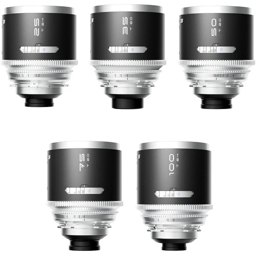 BLAZAR MANTIS 1.33x Anamorphic 25/35/50/75/100mm 5-Lens Set Amber Flare (Sony E / ARRI PL)
