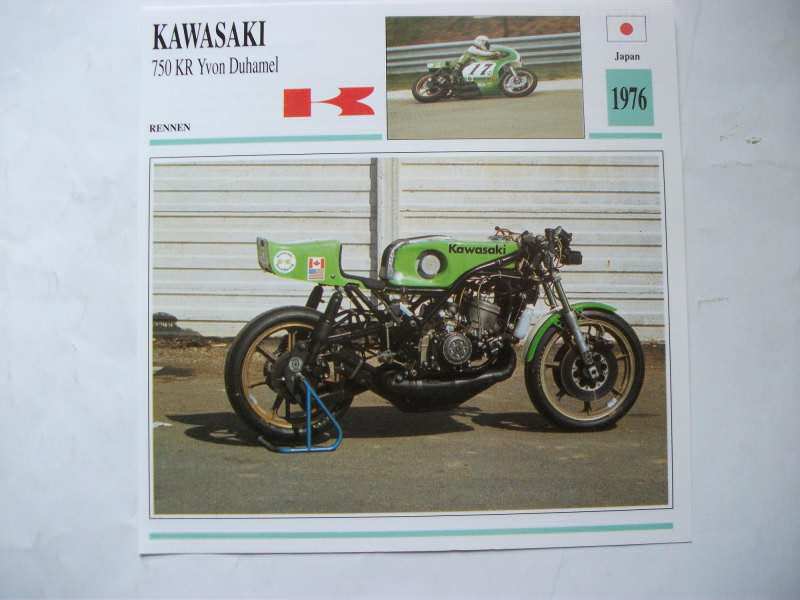 BIKE CARD Kawasaki 750 KR Yvon Duhamel