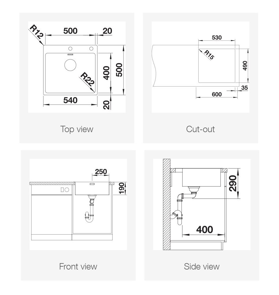 Blanco sudopera ANDANO 500-IF/A 525245