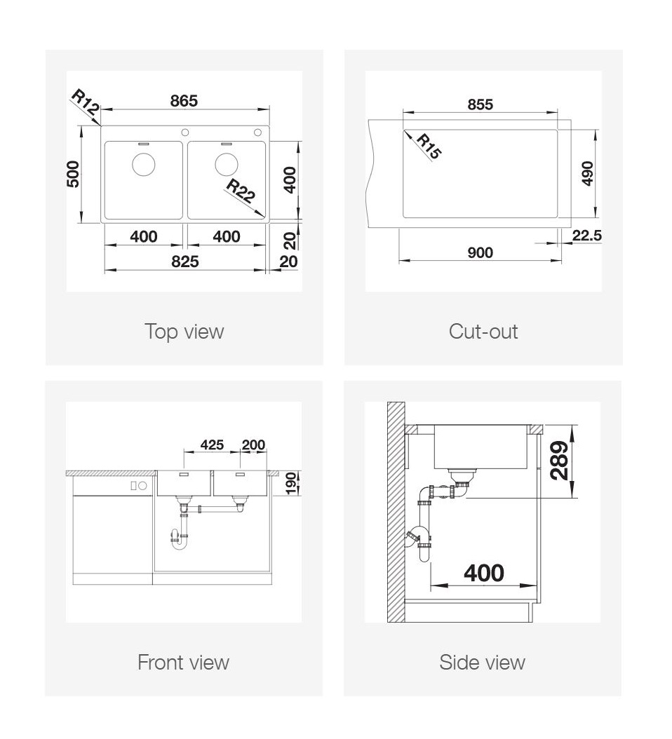 Blanco sudopera ANDANO 400/400-IF/A 525249