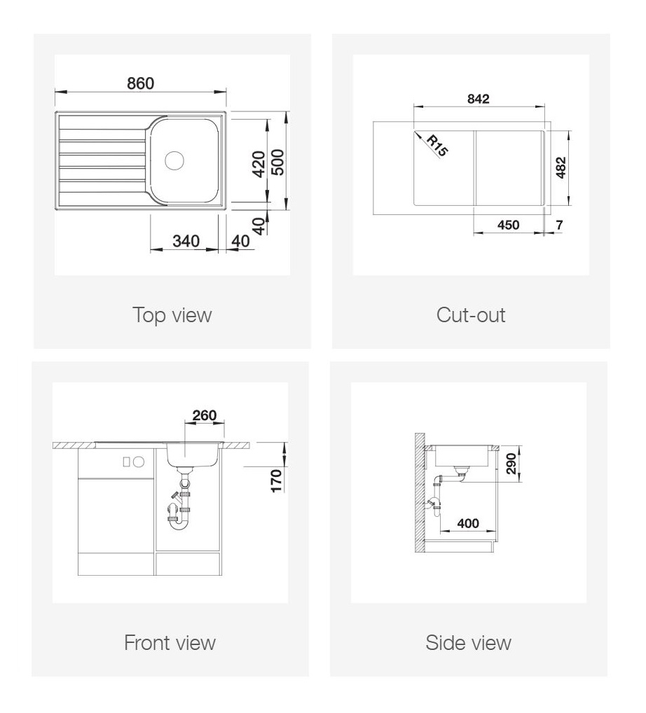 Blanco sudopera LIVIT 45S SALTO 514786