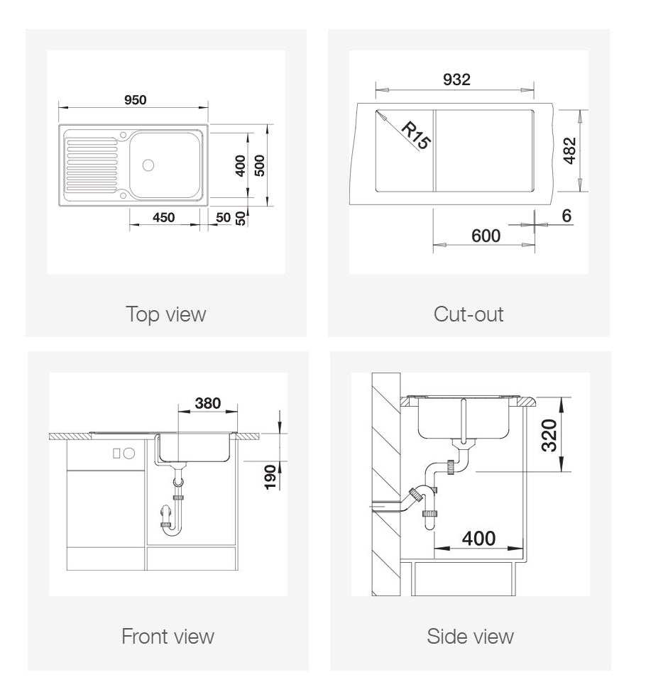 Blanco sudopera TIPO XL 6S 514243