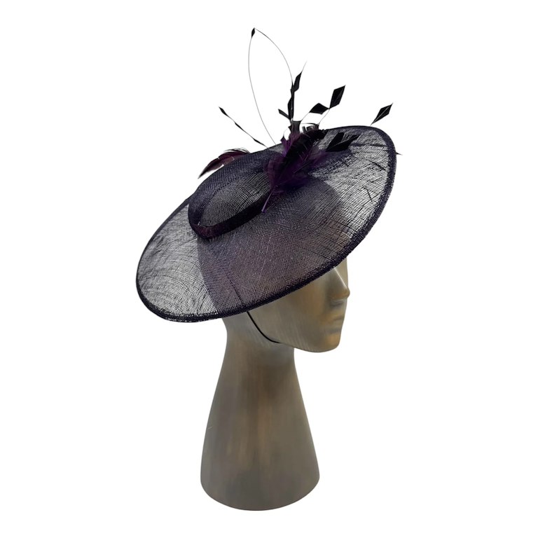 Deep violet Kate Fascinator