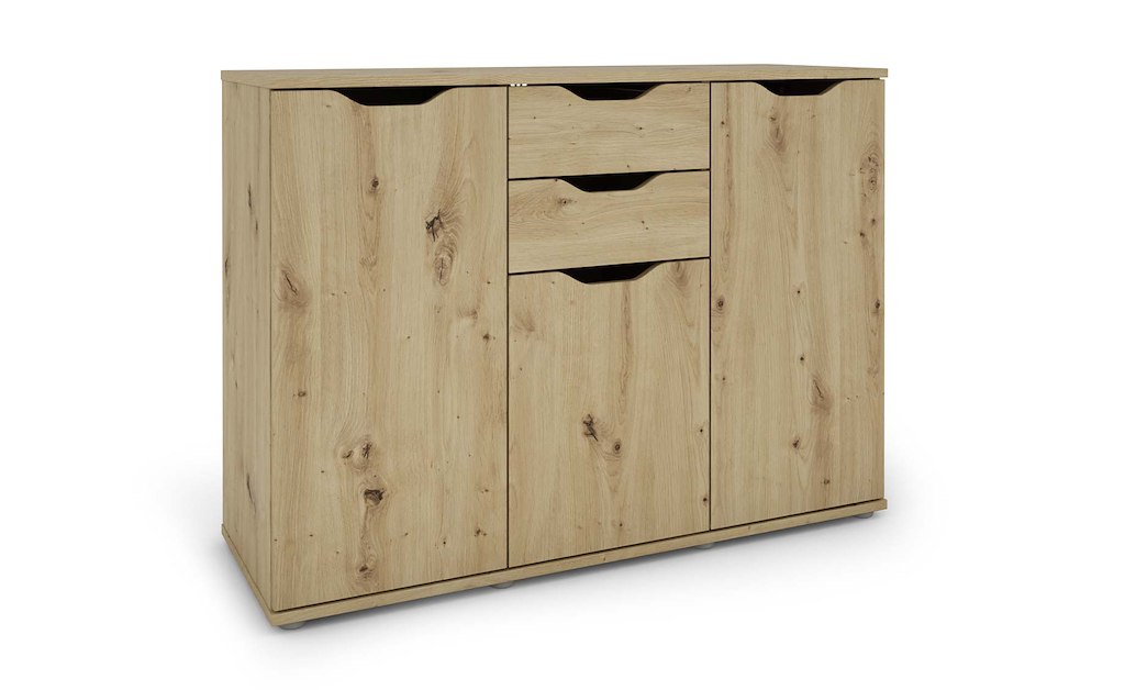 Saga komoda 2 fioke + 3 vrata 108x38x79 cm artisan