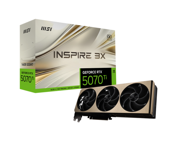SVGA MSI RTX 5070TI INSPIRE 3X OC 16GB GDDR7