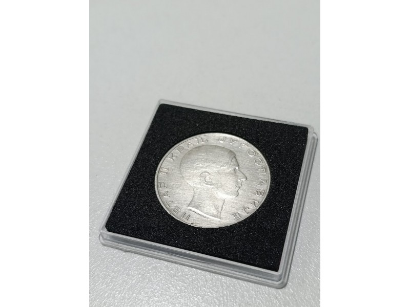 50 Dinara 1938. Petar II Jugoslavija Srebro