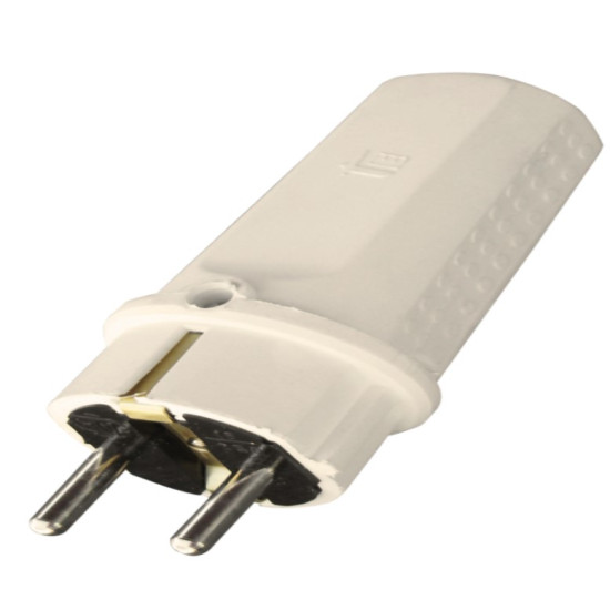 Dvopolni DPUV/WH-G 16A-25V-3500W veliki gumeni beli utikač sa uzemljenjem