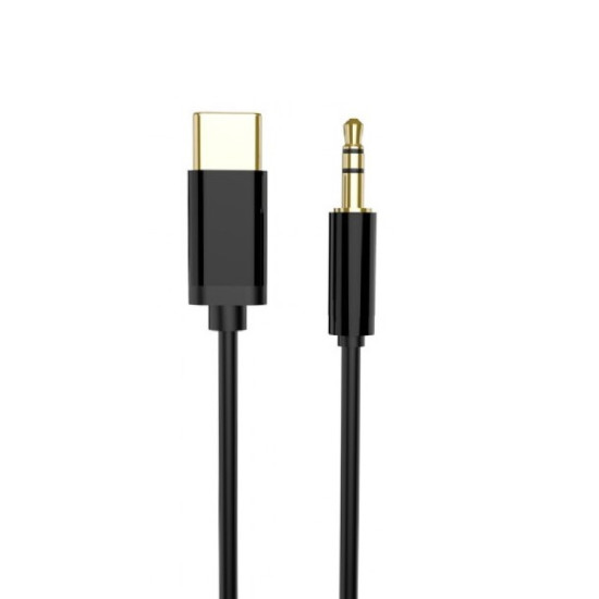Gembird CCA-CM3.5M-1.5M USB-C to stereo 3.5 mm AUX kabl, 1.5m, crni