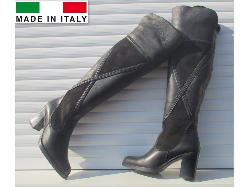 FANTASTIČNE ITALIJANSKE ČIZME PREKO KOLENA BROJ 37 !
