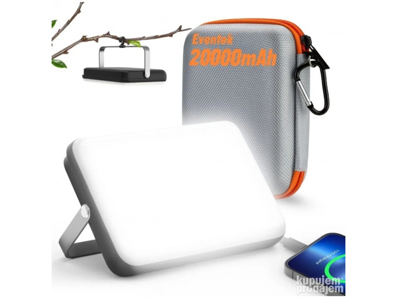 LED svetlo za kampovanje i Power bank 20000mAh 4000LM