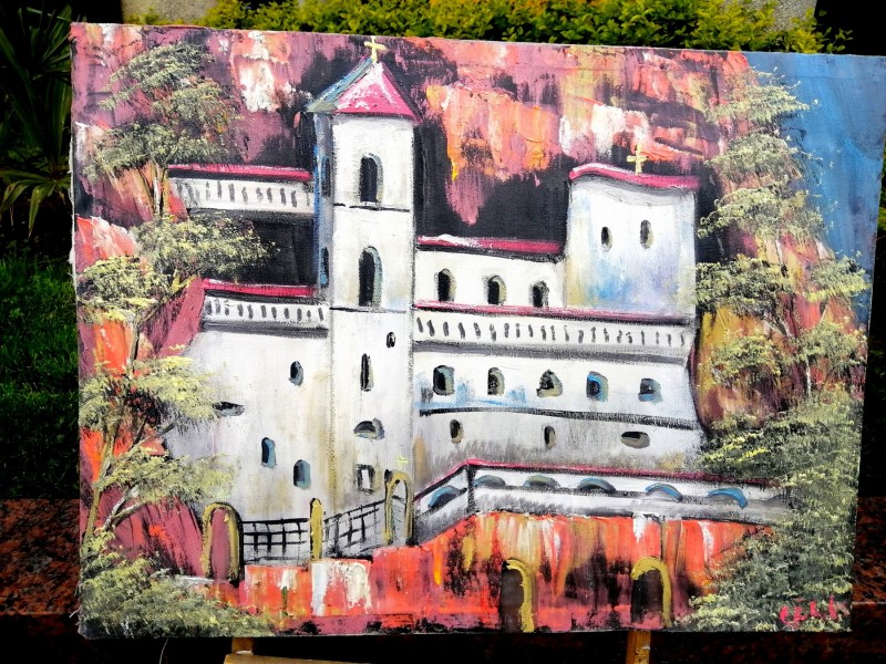 manastir ostrog 70x50cm ulje na platnu akcija