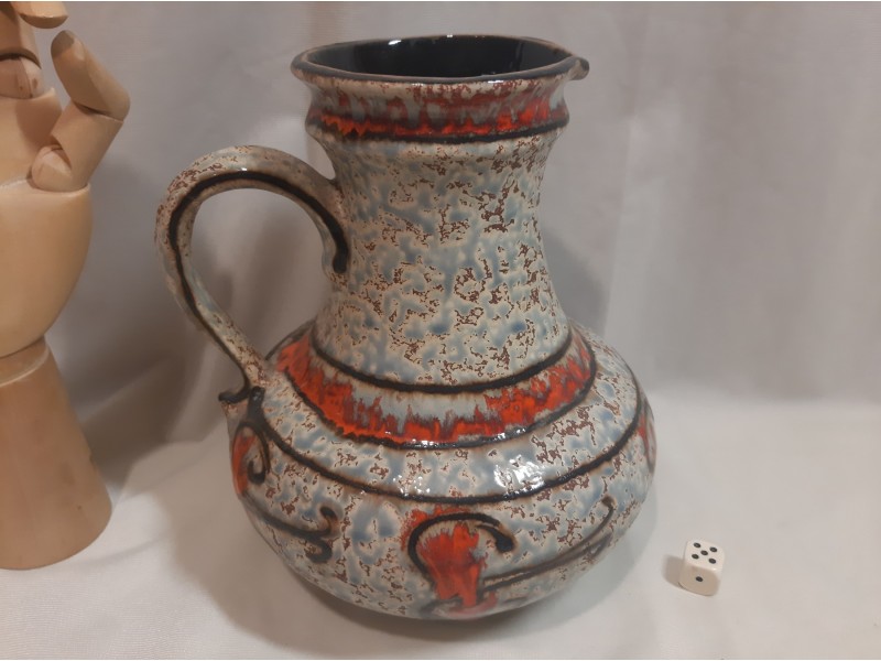 VTG VELIKA UMETNIČKA"LAVA"KERAMIK RETRO ART VAZA 50-70'