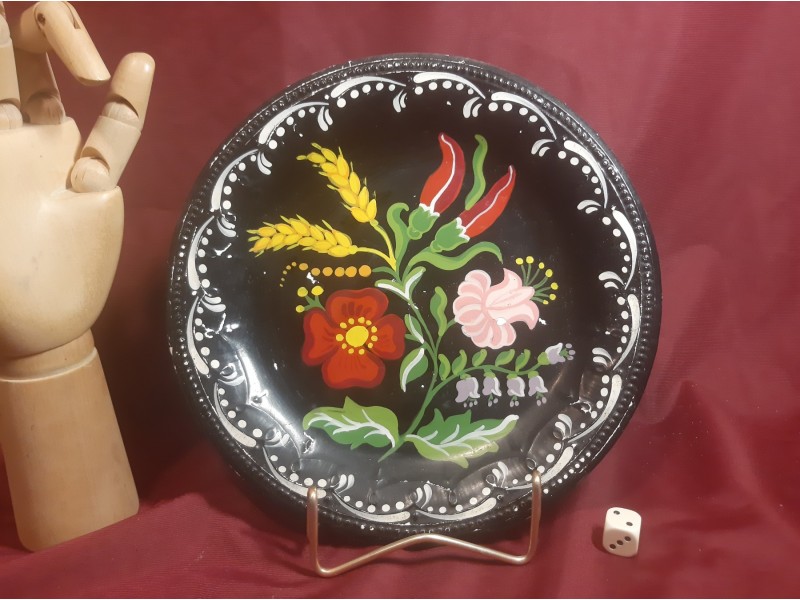 VTG GRANIT MADE IN HUNGARY RUČNO BOJEN ZIDNI TANJIR 50'
