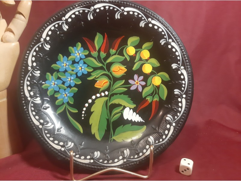 VTG GRANIT MADE IN HUNGARY RUČNO BOJEN ZIDNI TANJIR 50'