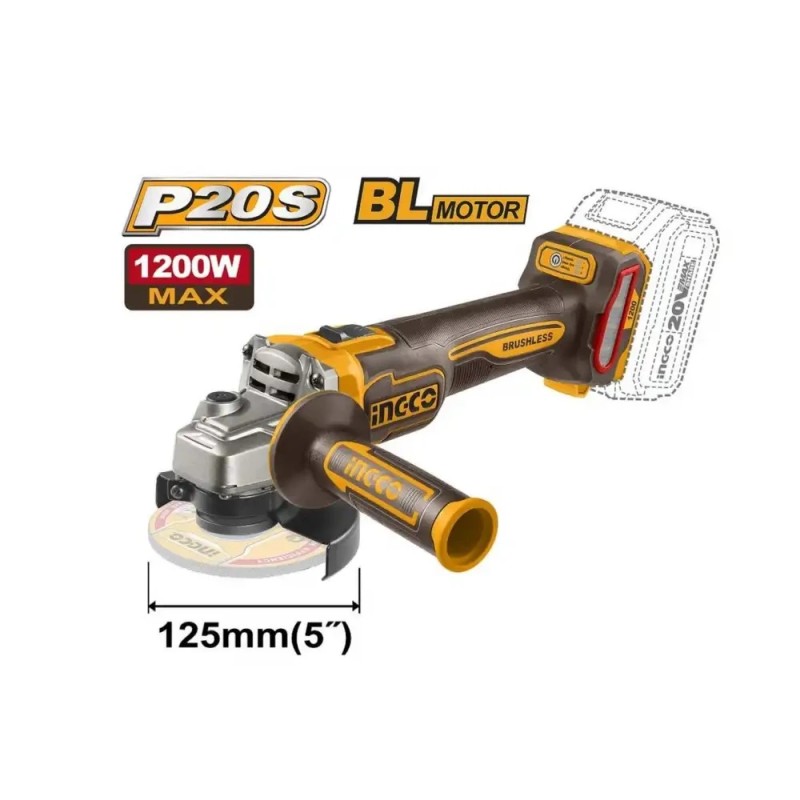 Akumulatorska ugaona brusilica 125mm SOLO SUPER INGCO CAGLI221253