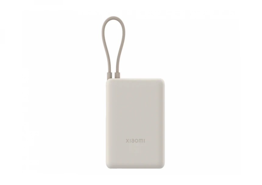 Power bank XIAOMI 33w/10000mAh/integrisan kabl/bež