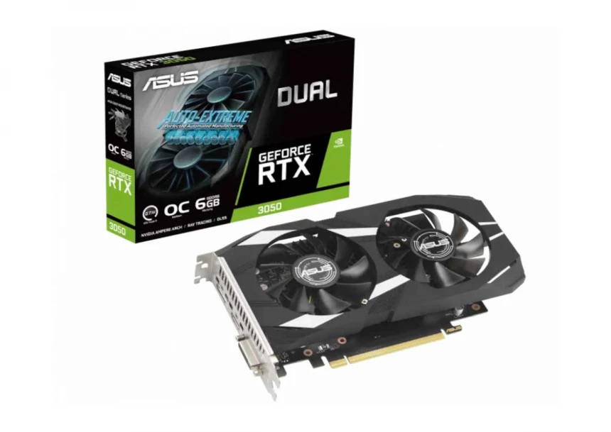 Grafička karta ASUS DUAL-RTX3050-O6G NVD/6GB/GDDR6/96bit/crna