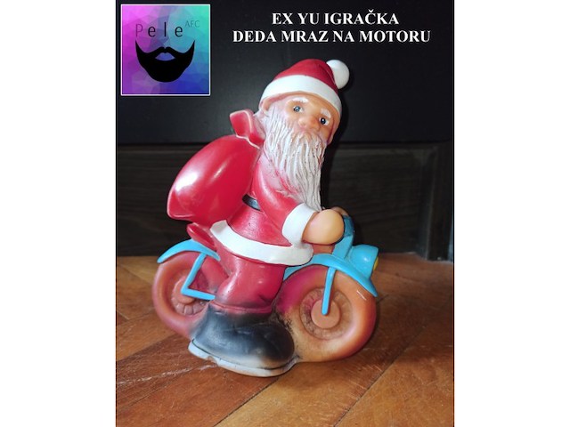 EX YU gumena lutka - Deda Mraz na motoru