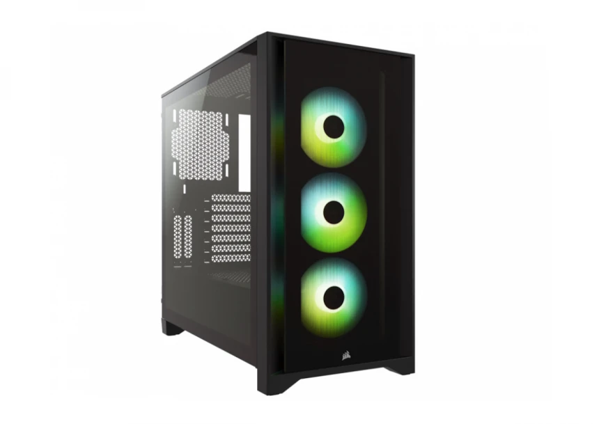 Kućište CORSAIR iCUE 4000X Mid-Tower/ATX/kaljeno staklo/bez napajanja/RGB/crna