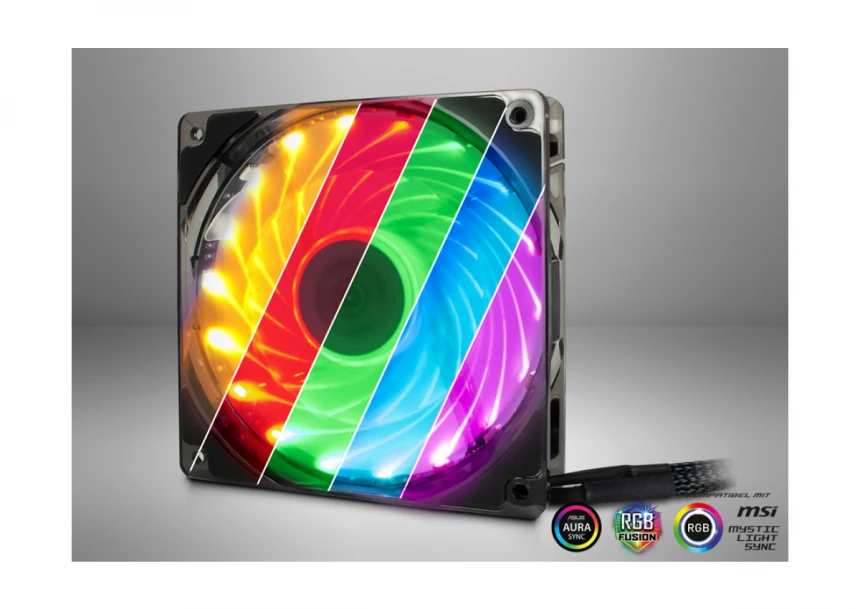 InterTech Fan L-12025 Aura 120mm LED RGB
