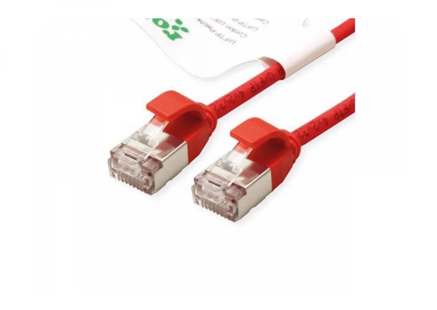 Secomp Roline GREEN U/FTP Data Center PatchCord 6A Slim LSOH crveni 0.5m