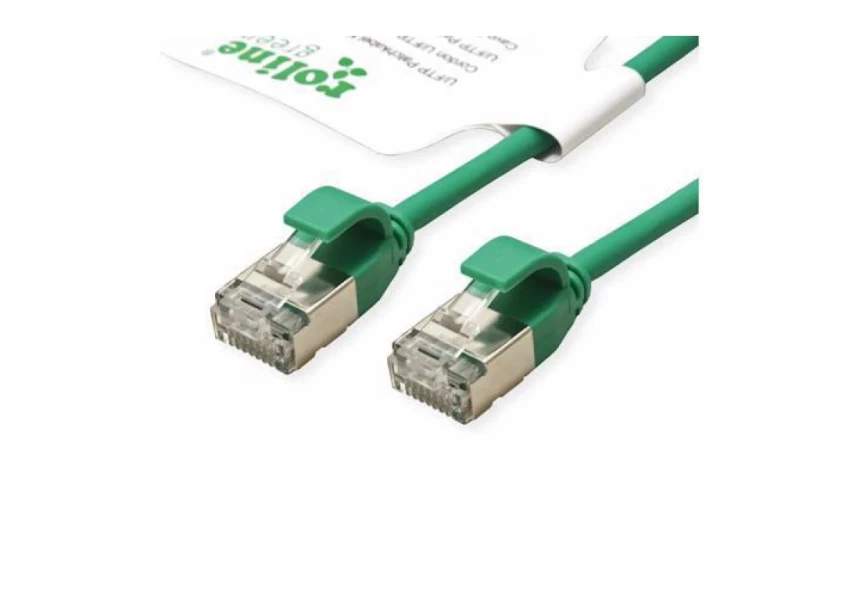 Secomp Roline GREEN U/FTP Data Center PatchCord 6A Slim LSOH zeleni 0.3m