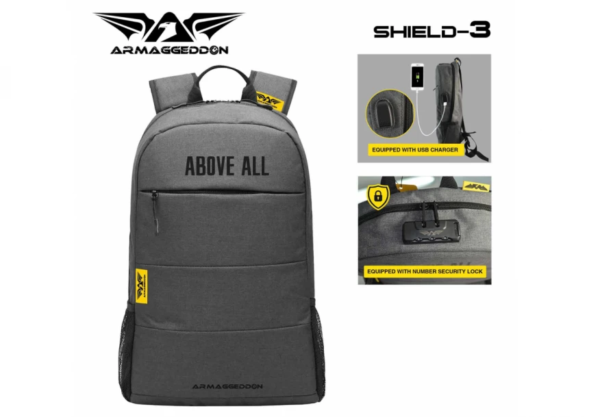 ARMAGGEDDON Shield 3 ranac 15.6" siva boja