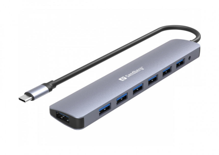 USB HUB 7 port Sandberg USB C - USB 3.0 136-40