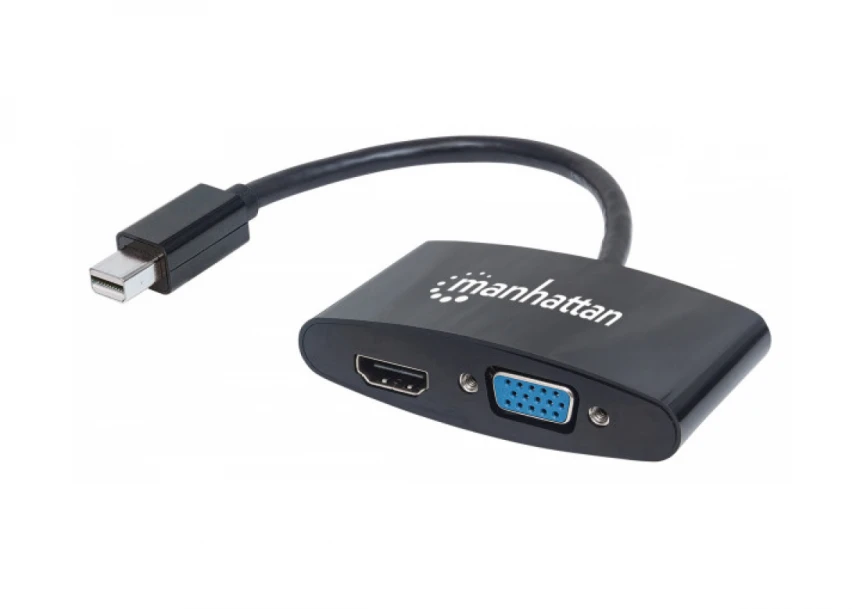 Adapter Manhattan 152709 Mini DisplayPort/M - HDMI/VGA F Crni