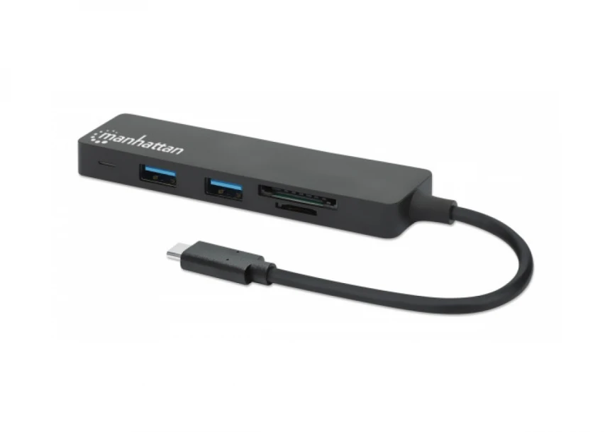 USB-C HUB 3port Manhattan 164948 3.2 G1/5Gbps/CR/Crni