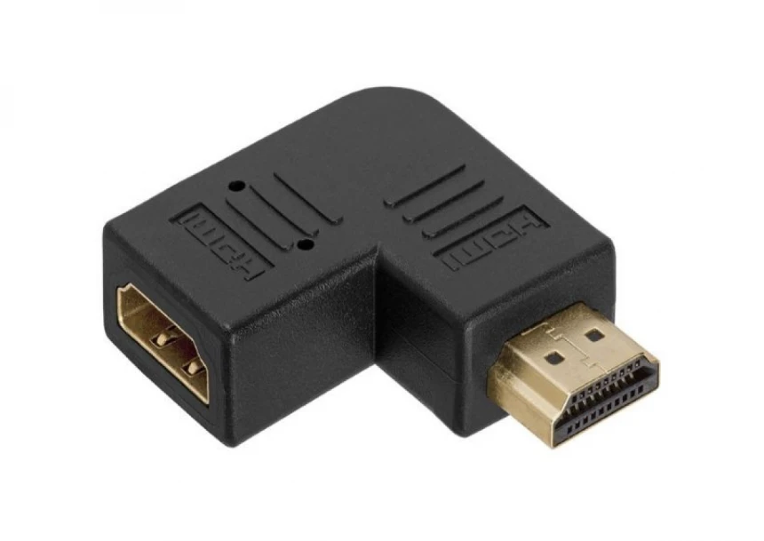 Adapter E-Green HDMI (M)-HDMI (F) pod uglom crni